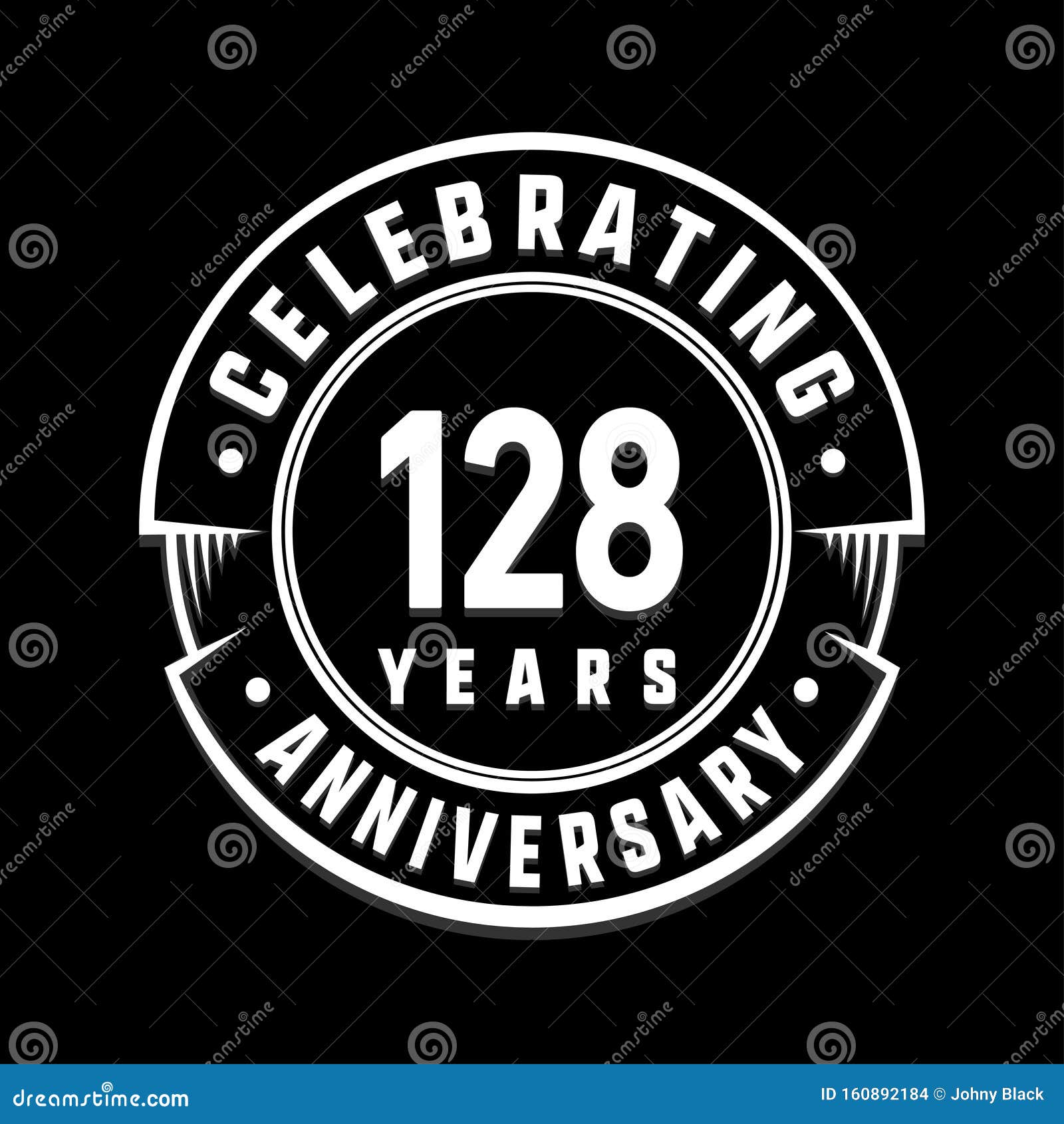 128years Anniversary Logo Template. 128th Vector and Illustration ...