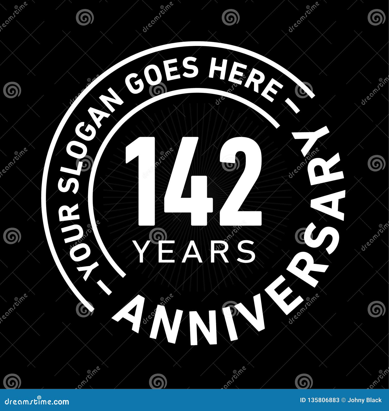 142 Years Anniversary Celebration Design Template. Anniversary Vector ...
