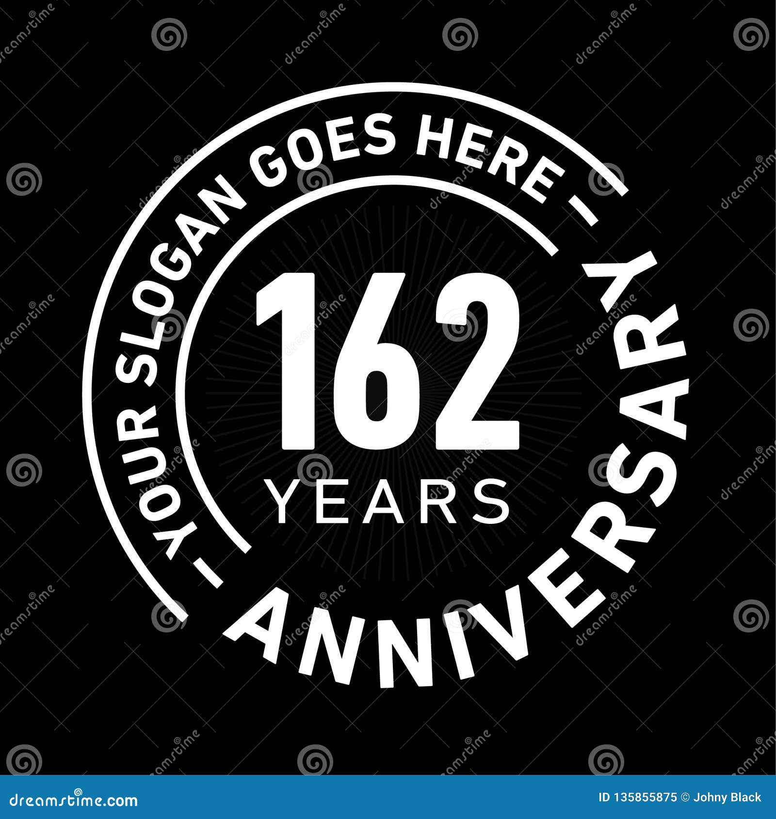 162 Years Anniversary Celebration Design Template. Anniversary Vector ...