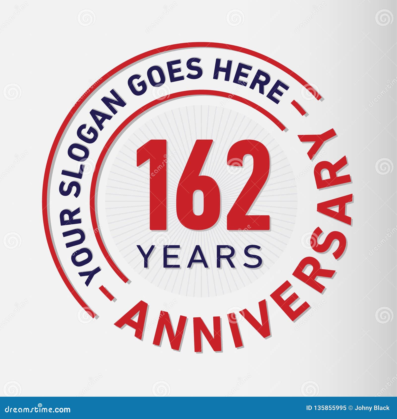 162 Years Anniversary Celebration Design Template. Anniversary Vector ...
