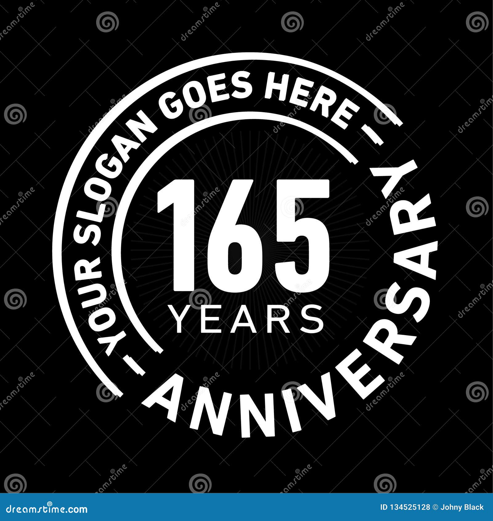 165 Years Anniversary Celebration Design Template. Anniversary Vector ...