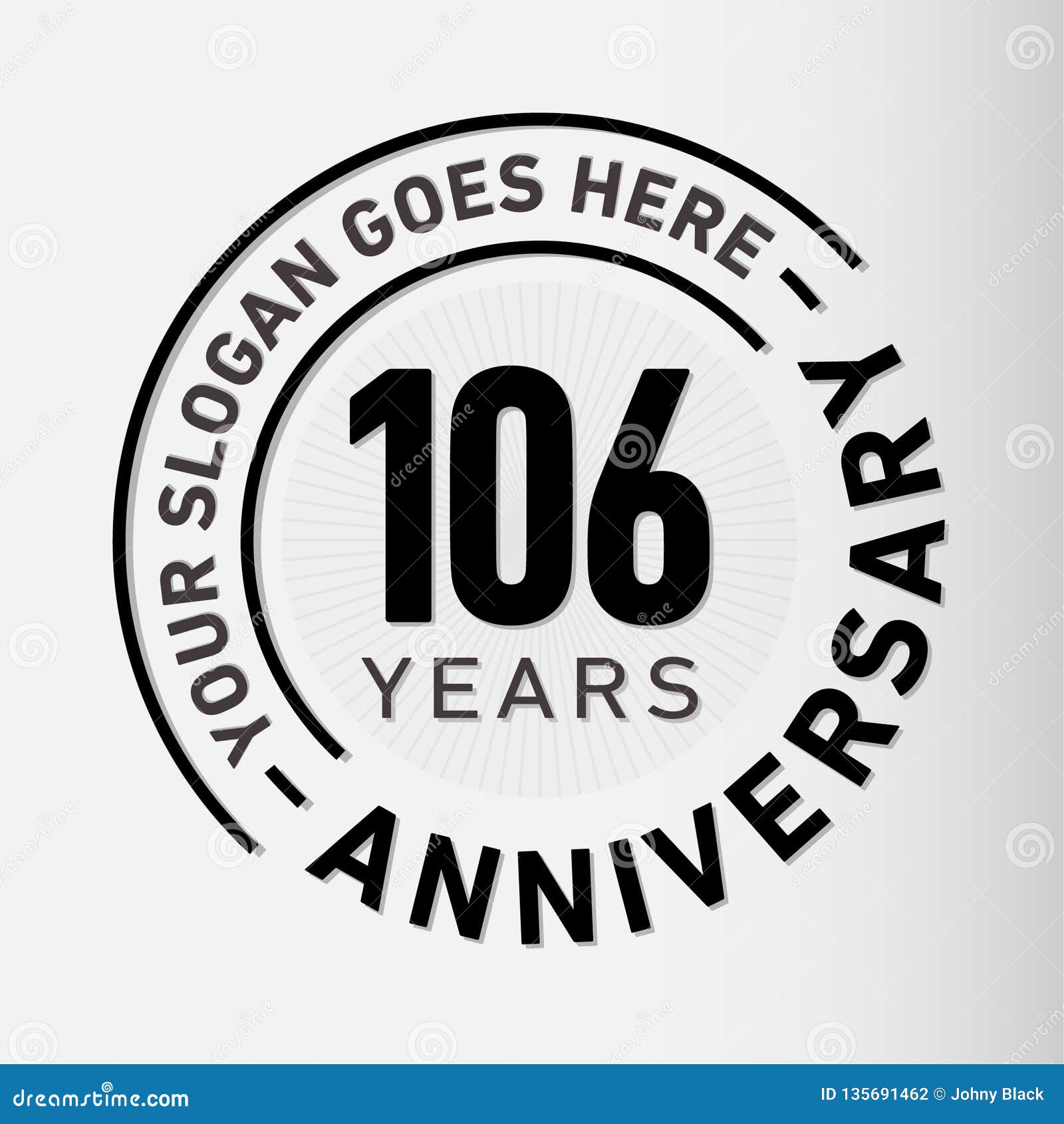 106 Years Anniversary Celebration Design Template. Anniversary Vector ...