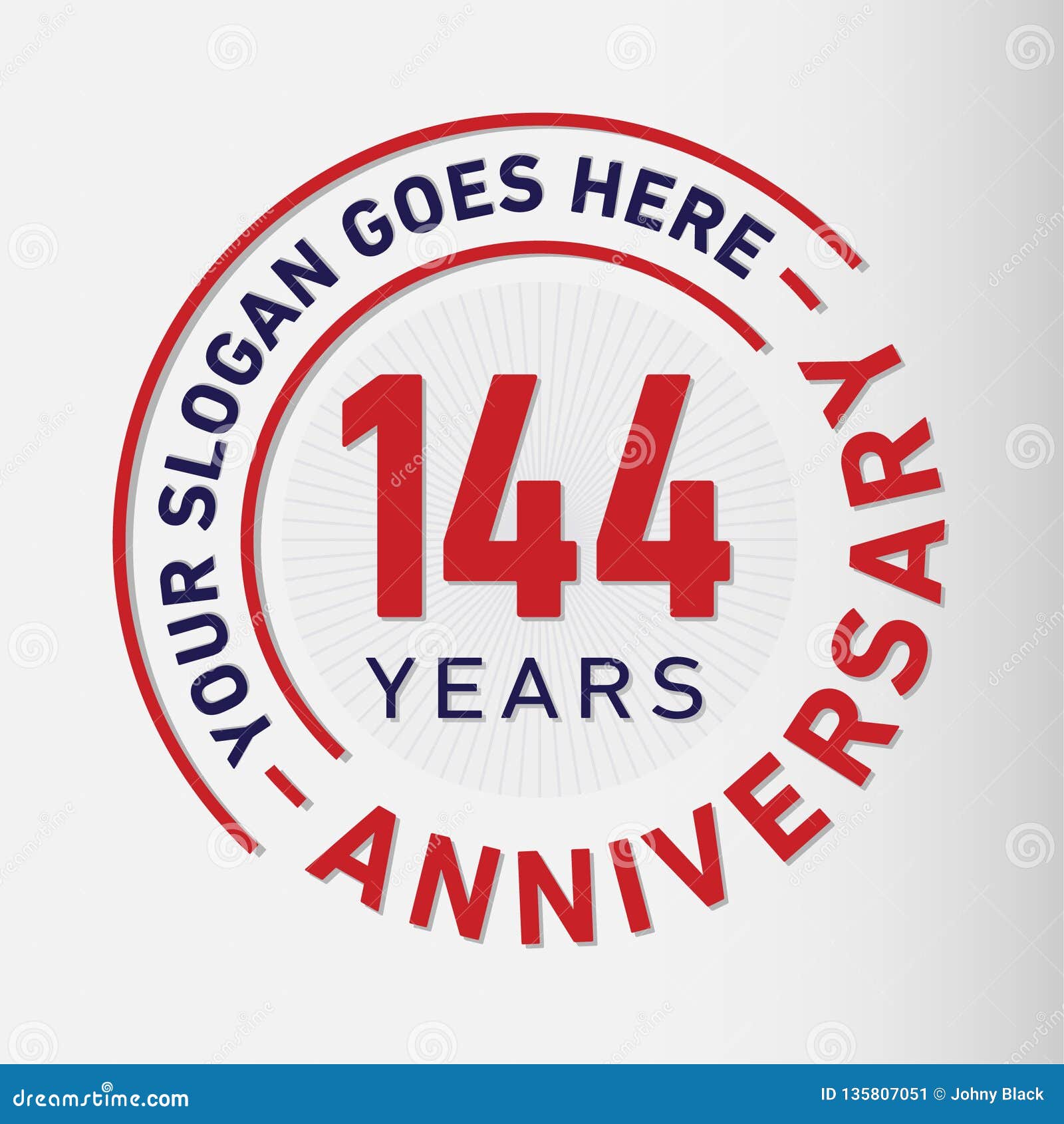 144 Years Anniversary Celebration Design Template. Anniversary Vector ...