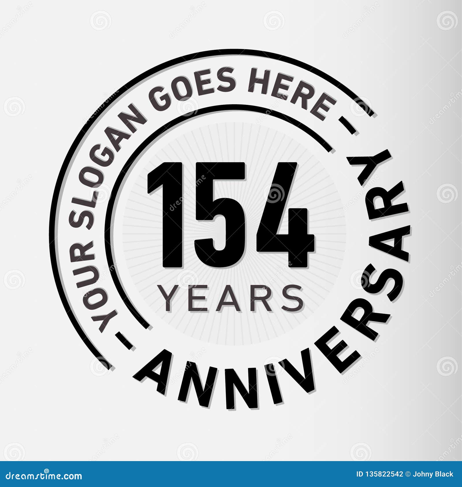154 Years Anniversary Celebration Design Template. Anniversary Vector ...