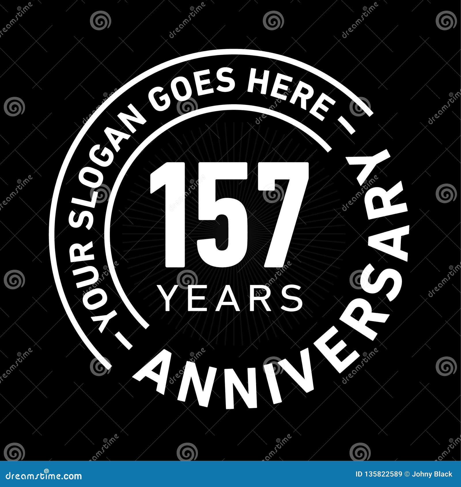 157 Years Anniversary Celebration Design Template. Anniversary Vector ...