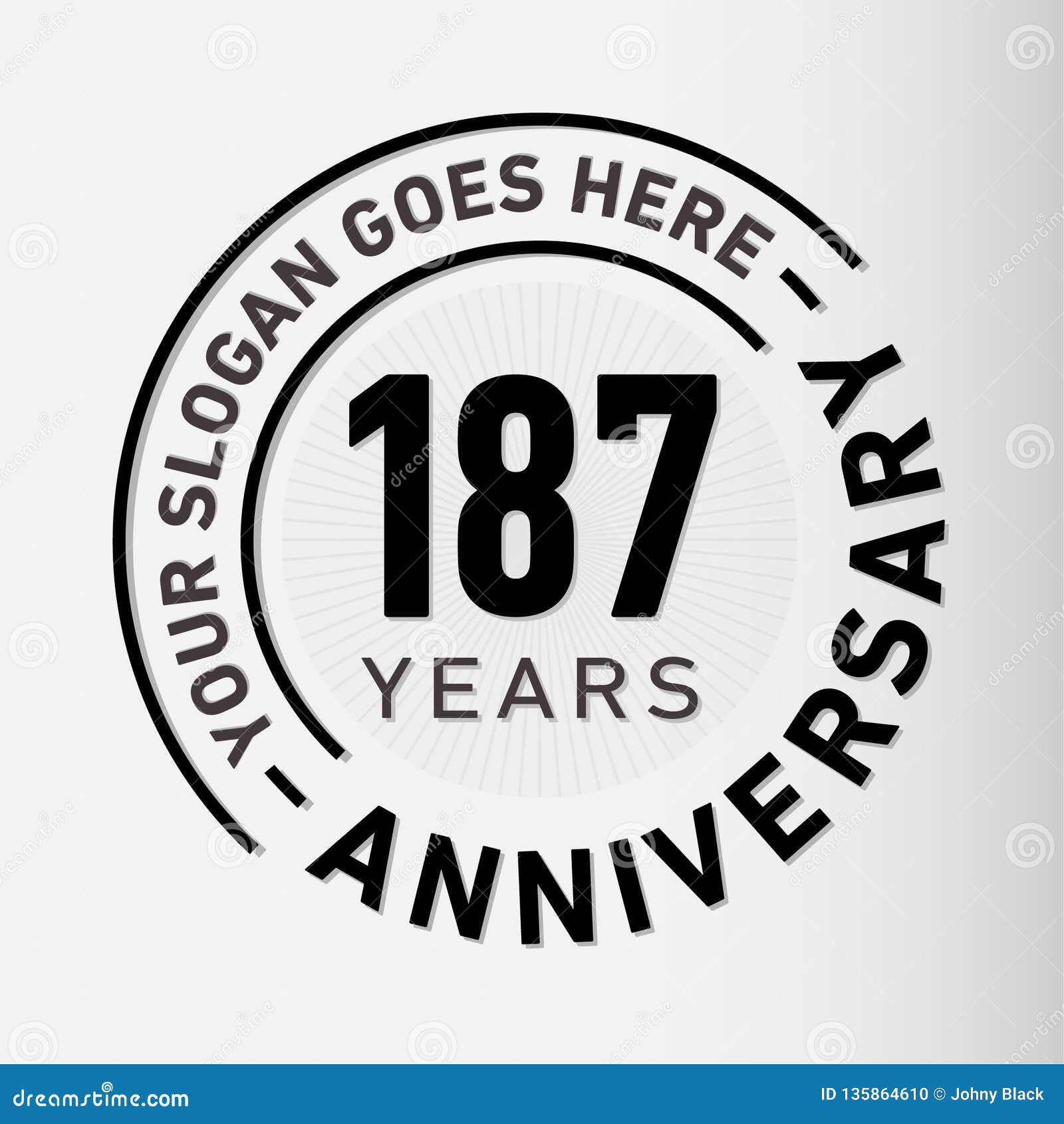 187 Years Anniversary Celebration Design Template. Anniversary Vector ...