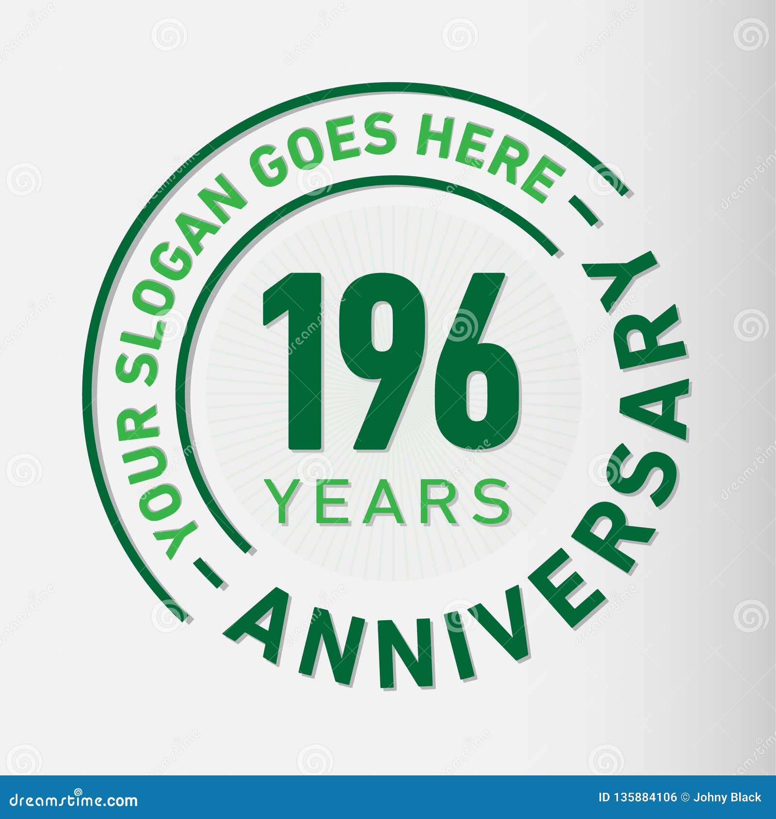 196 Years Anniversary Celebration Design Template. Anniversary Vector ...