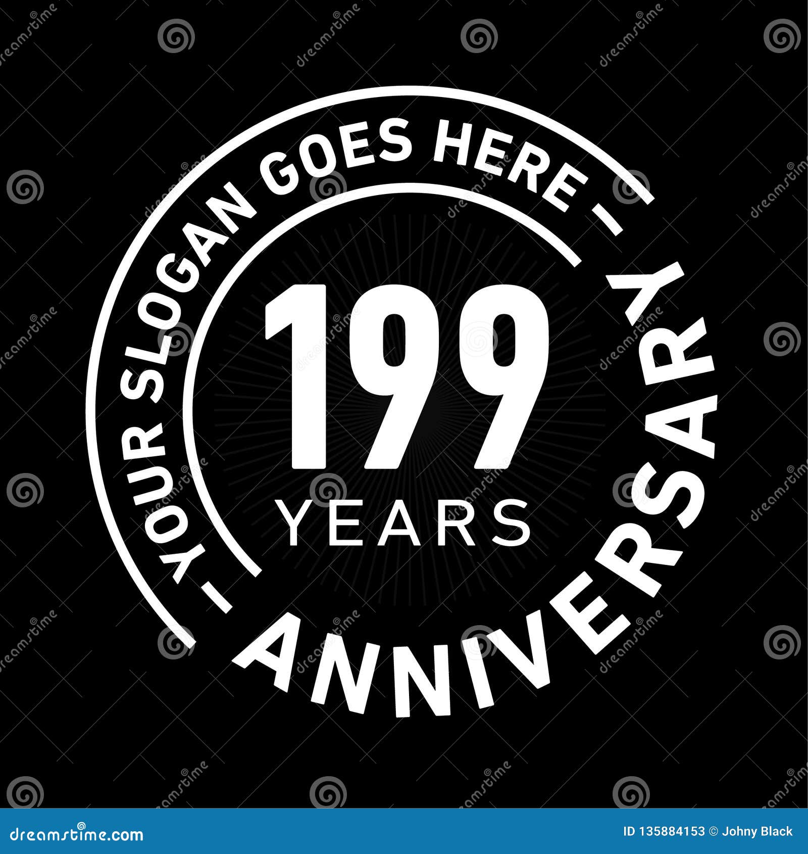 199 Years Anniversary Celebration Design Template. Anniversary Vector ...