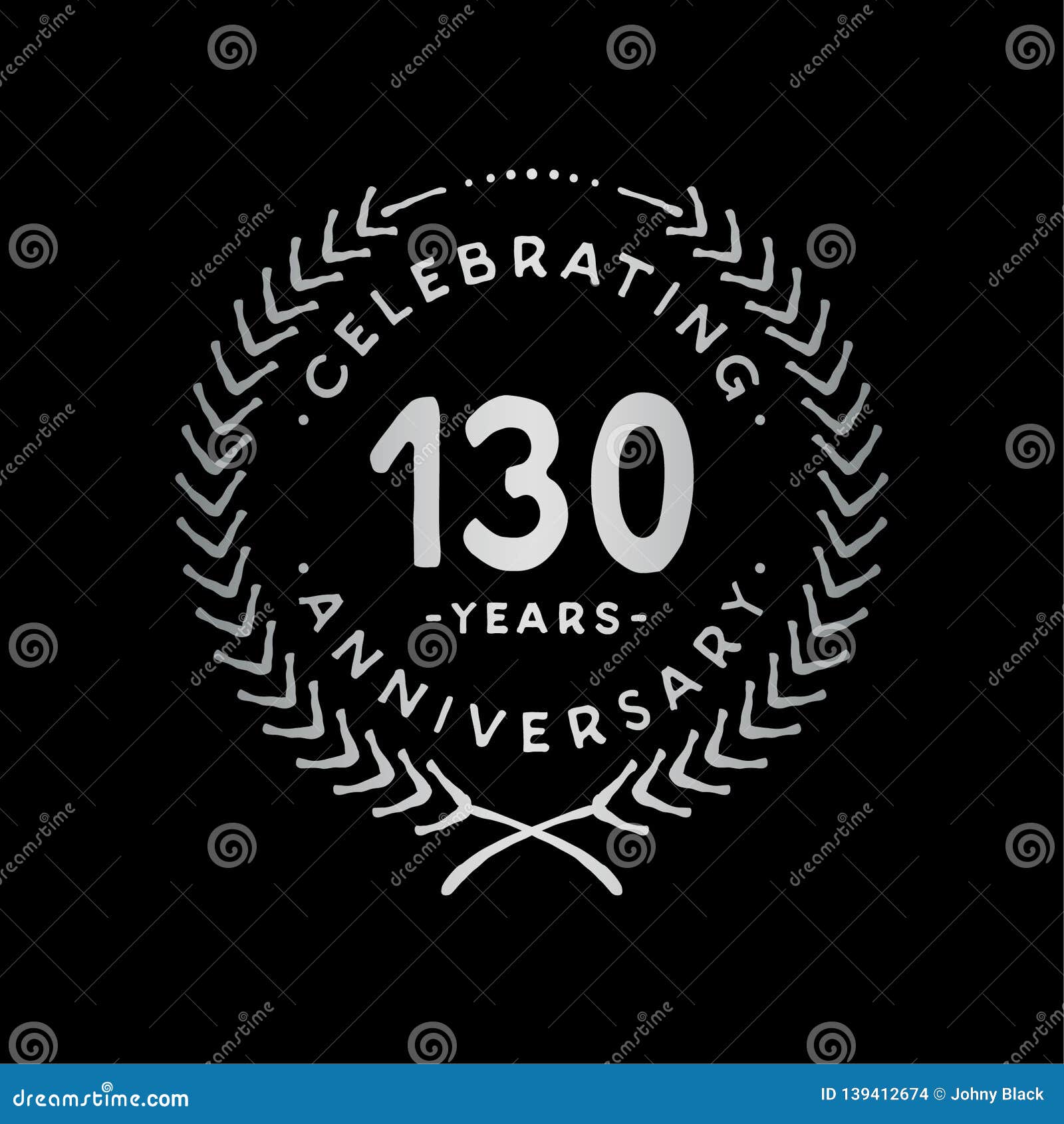 130 Years Design Template. 130th Vector and Illustration Stock Vector ...
