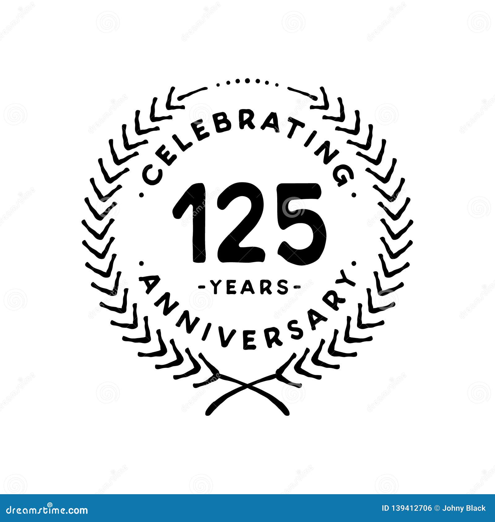 125 Years Design Template. 125th Vector and Illustration Stock Vector ...