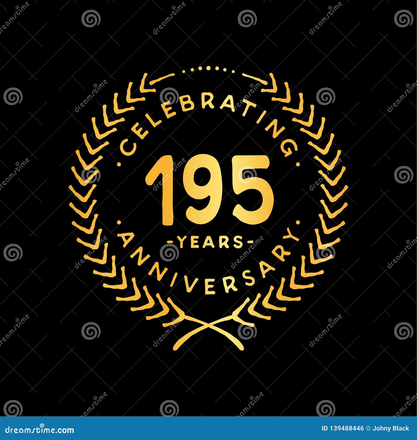 195 Years Design Template. 195th Vector and Illustration Stock Vector ...