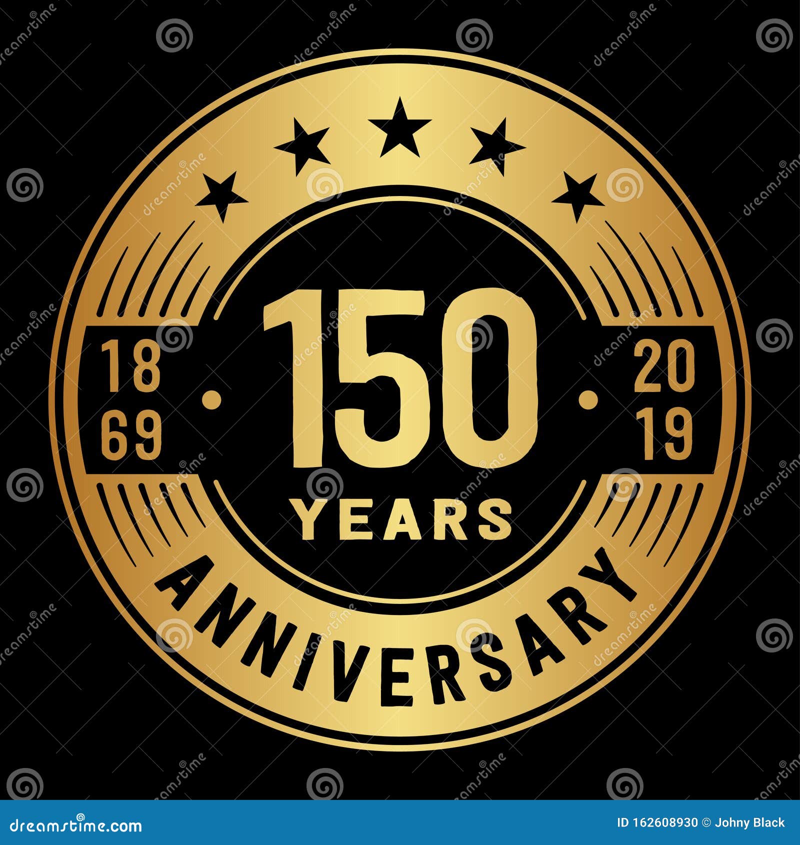 150years Celebrating Anniversary Design Template. 150th Anniversary ...