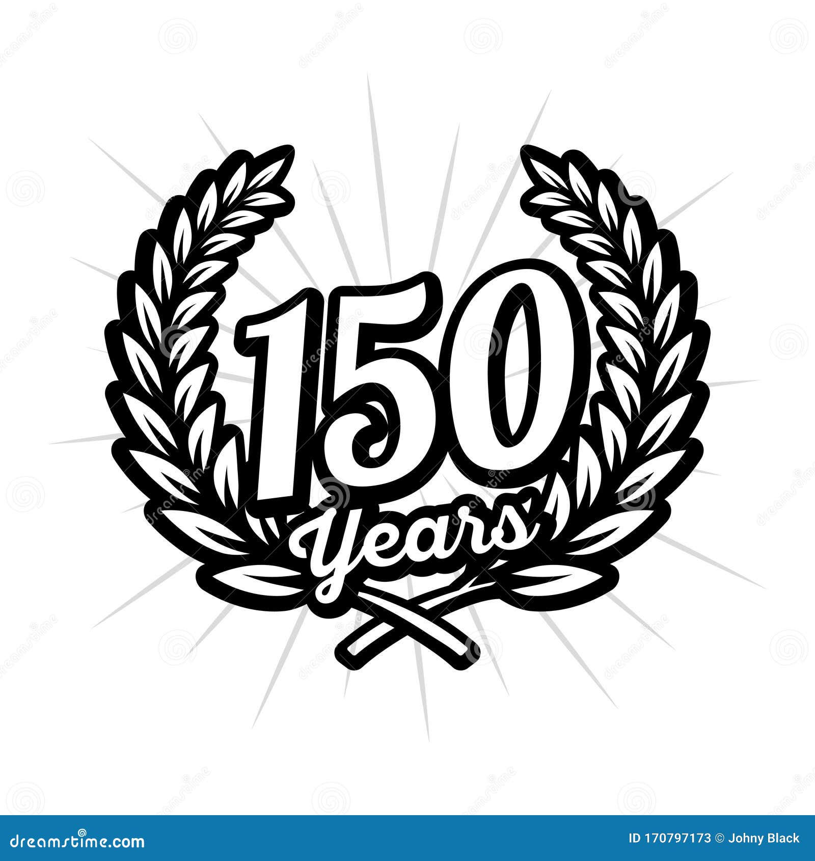150 Years Anniversary Celebration Design Template. 150th Anniversary ...