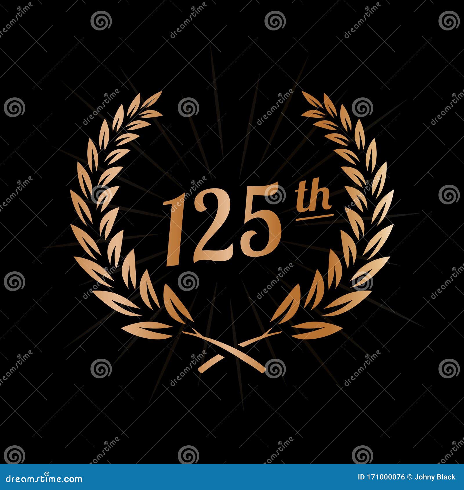 125 Years Anniversary Celebration Design Template. 125th Anniversary ...