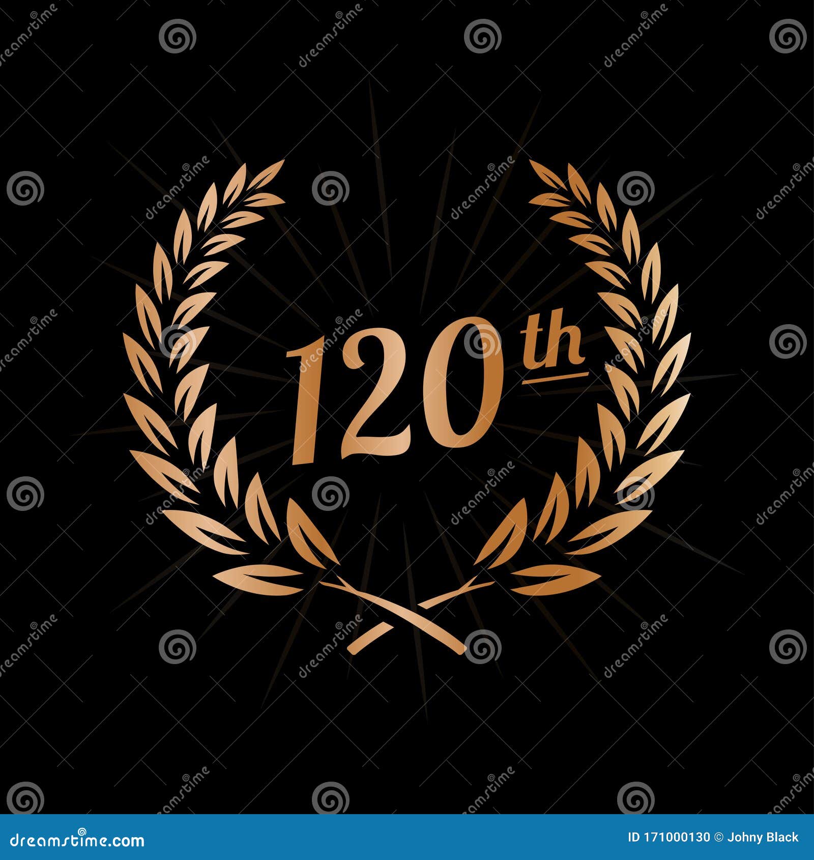 120 Years Anniversary Celebration Design Template. 120th Anniversary ...