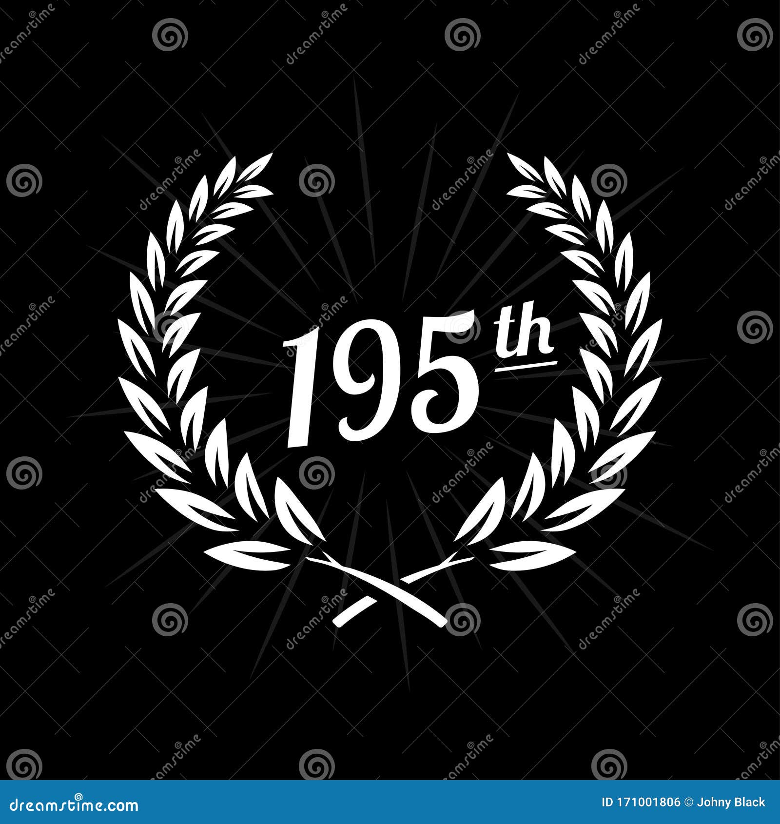 195 Years Anniversary Celebration Design Template. 195th Anniversary ...