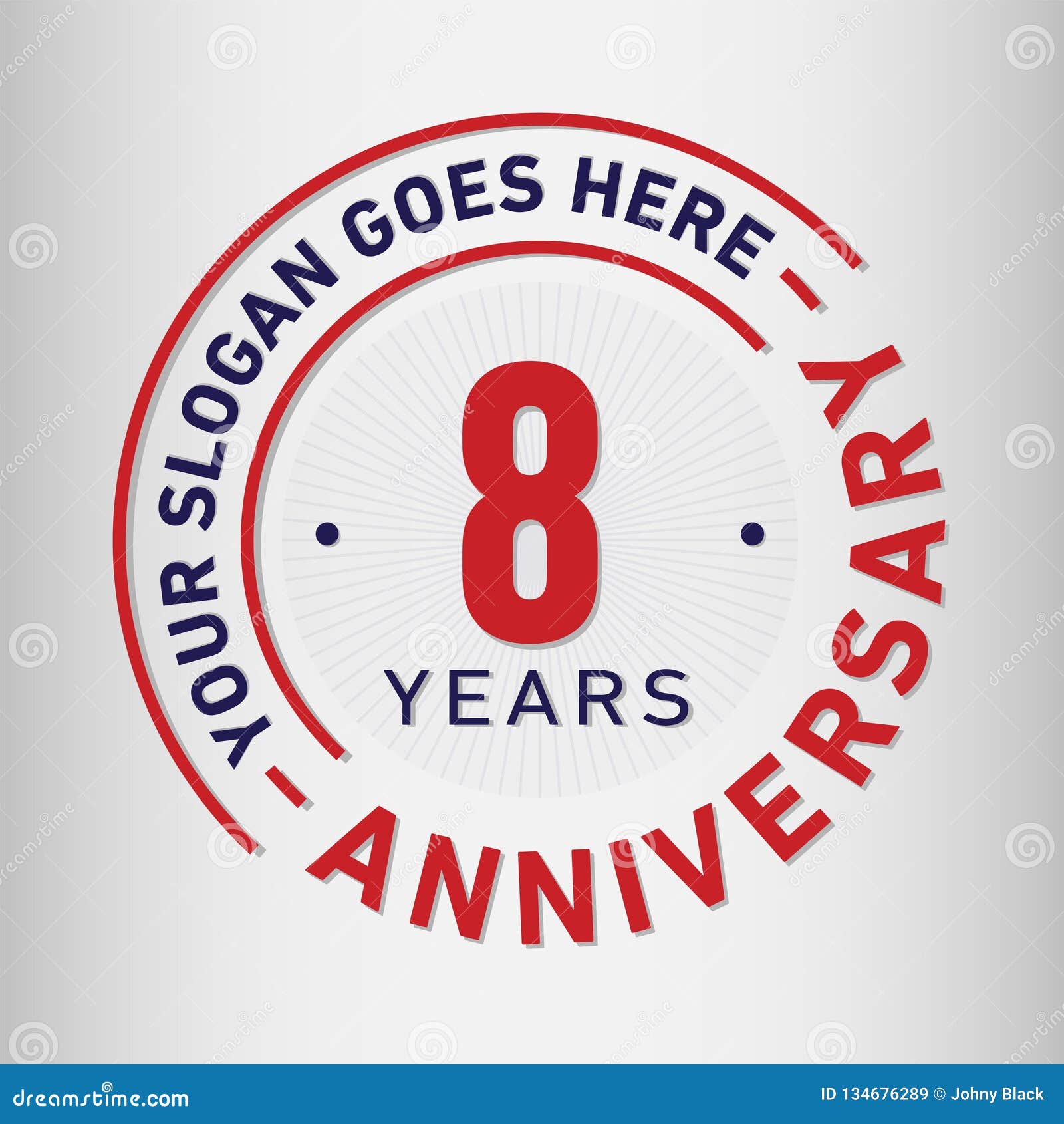 8 Years Anniversary Celebration Design Template. Anniversary Vector and ...