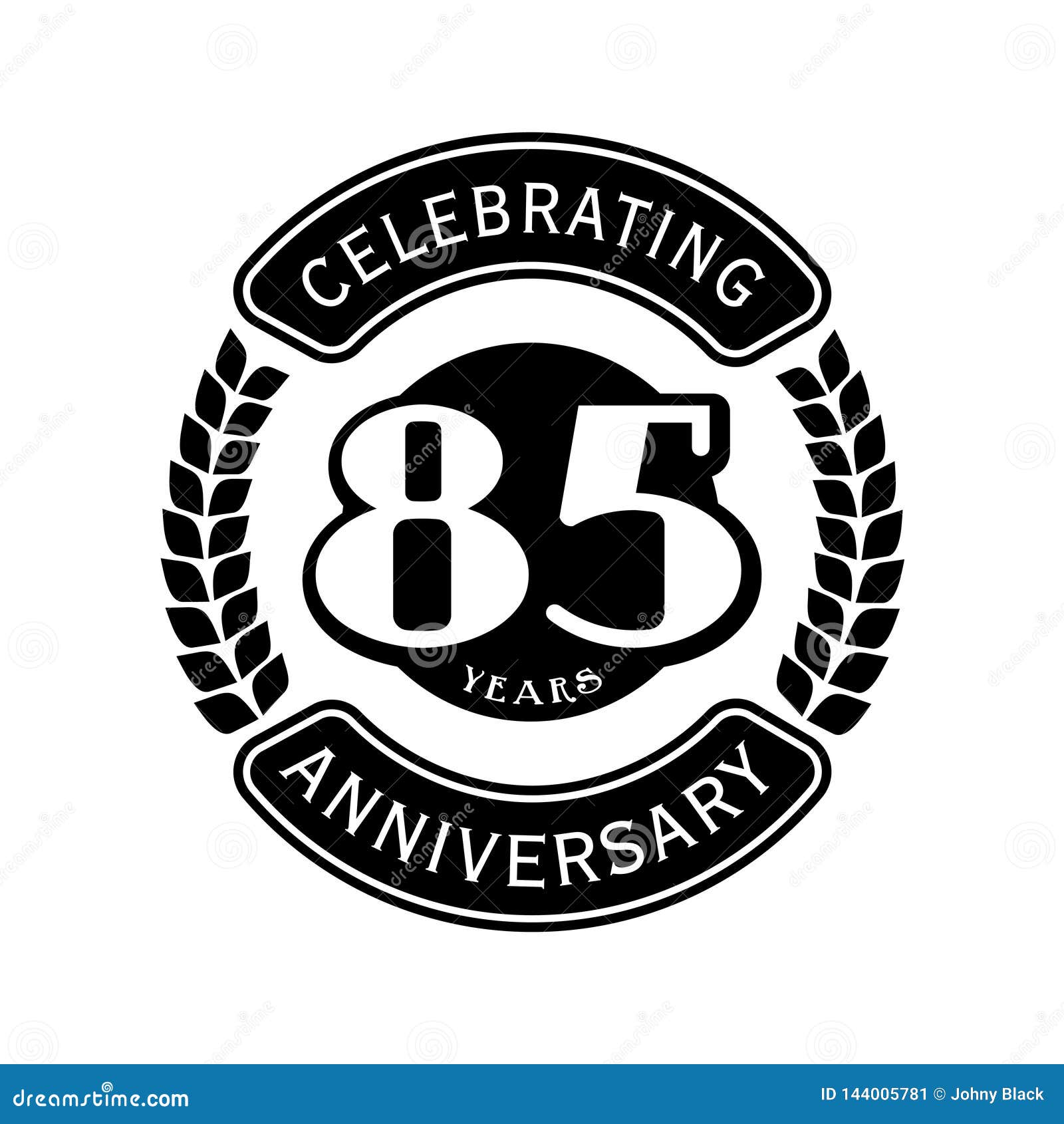 85 Years Celebrating Anniversary Design Template. 85th Logo. Vector and ...