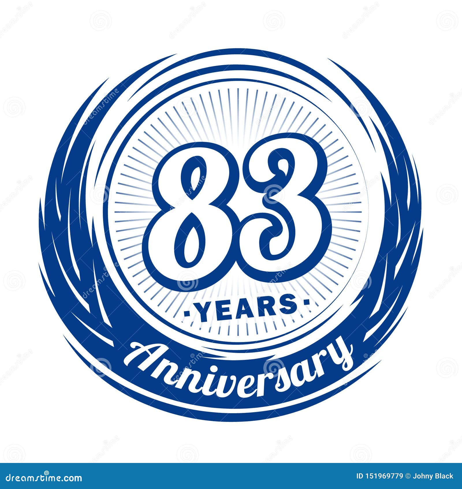 83 Years Anniversary. Elegant Anniversary Design. 83rd Logo. Stock ...