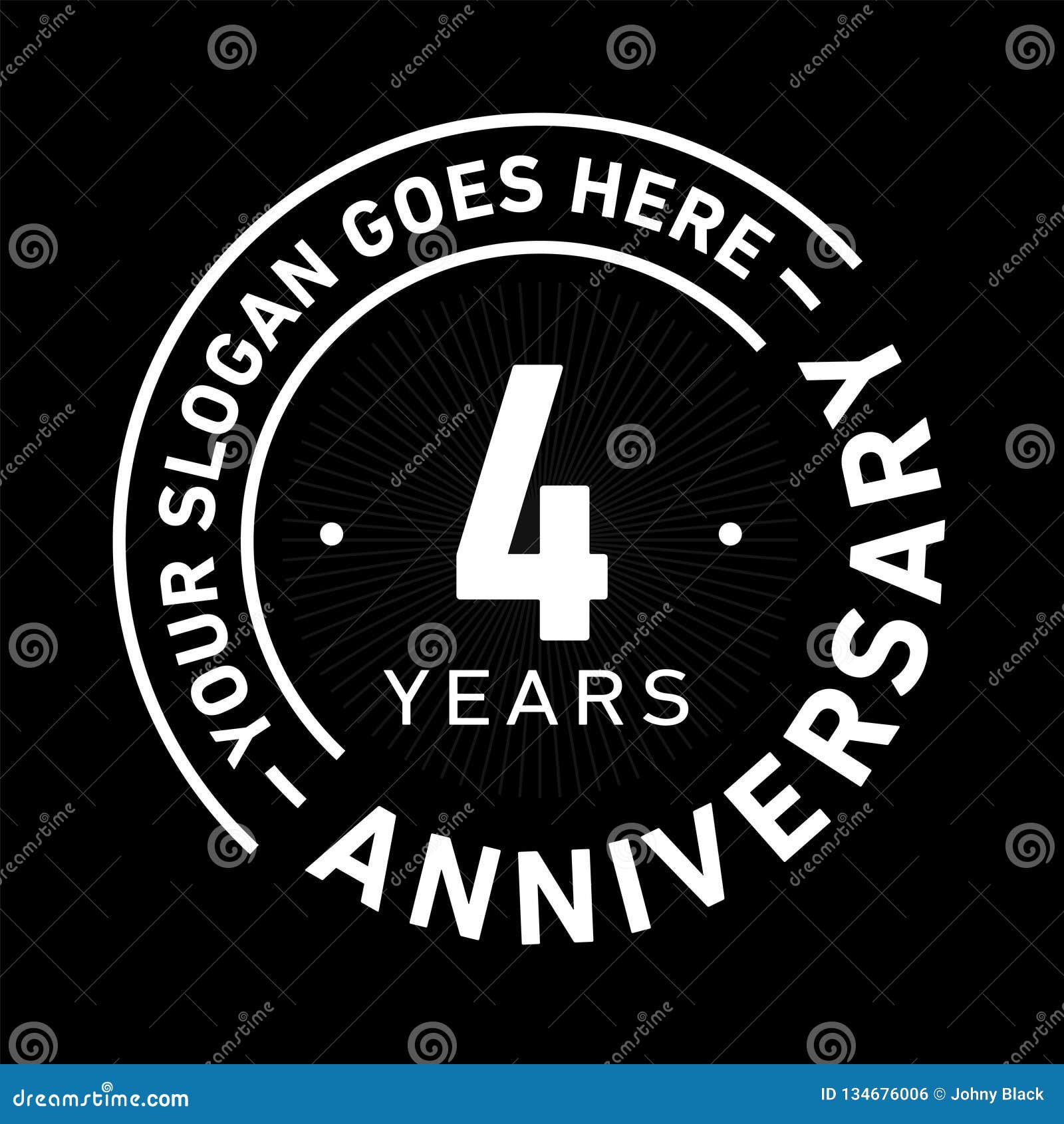 4 Years Anniversary Celebration Design Template. Anniversary Vector and ...