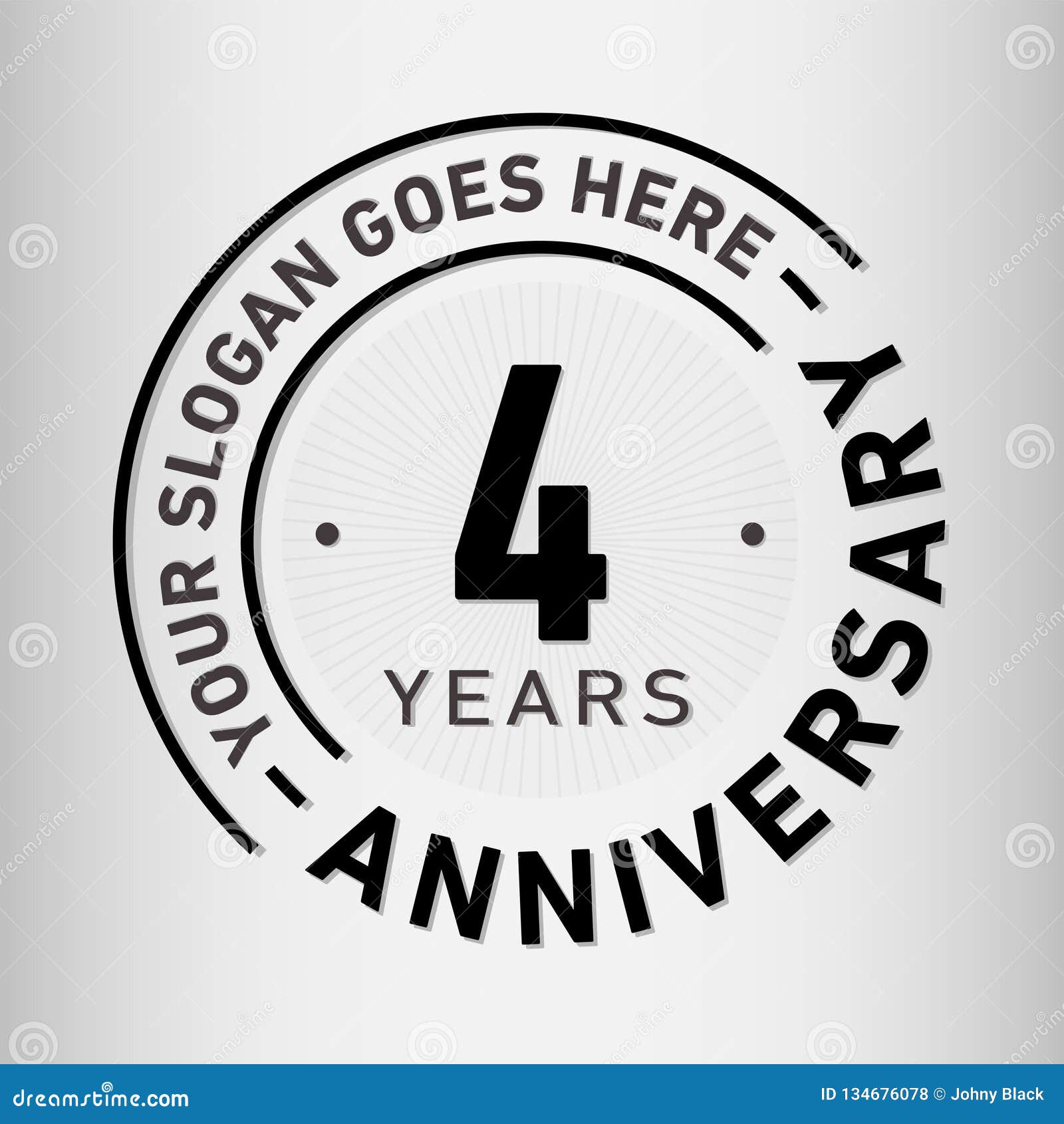 4 Years Anniversary Celebration Design Template. Anniversary Vector and ...