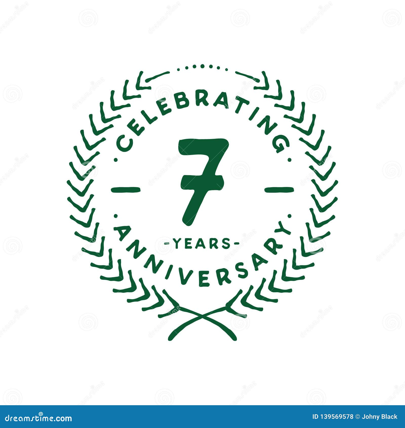 7 Years Design Template. 7th Vector and Illustration Stock Vector ...
