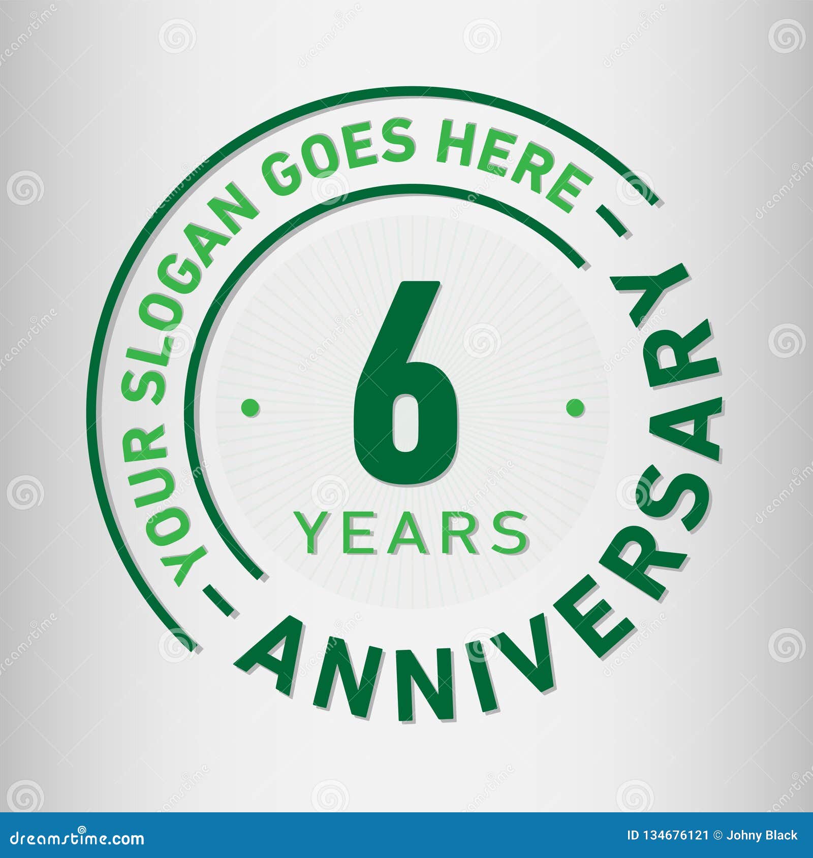6 Years Anniversary Celebration Design Template. Anniversary Vector and ...