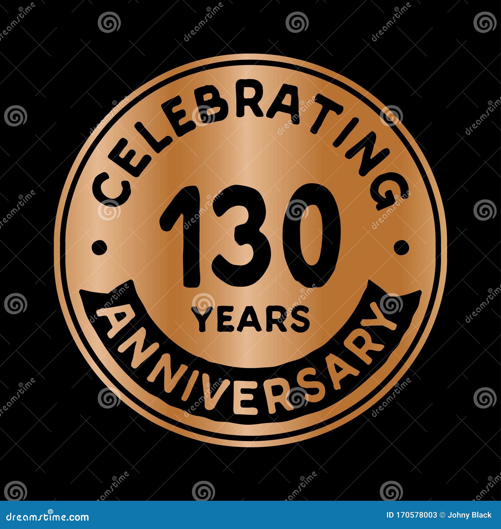 130 Years Celebrating Anniversary Design Template. 130th Anniversary ...