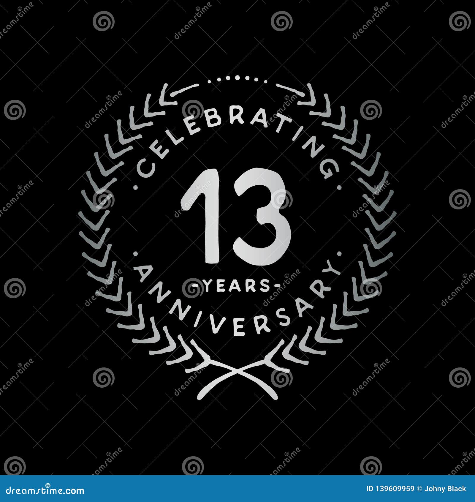 13 Years Design Template. 13th Vector and Illustration Stock Vector ...