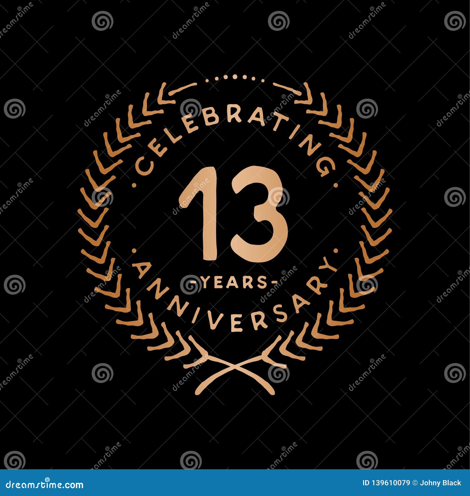 13 Years Design Template. 13th Vector and Illustration Stock Vector ...
