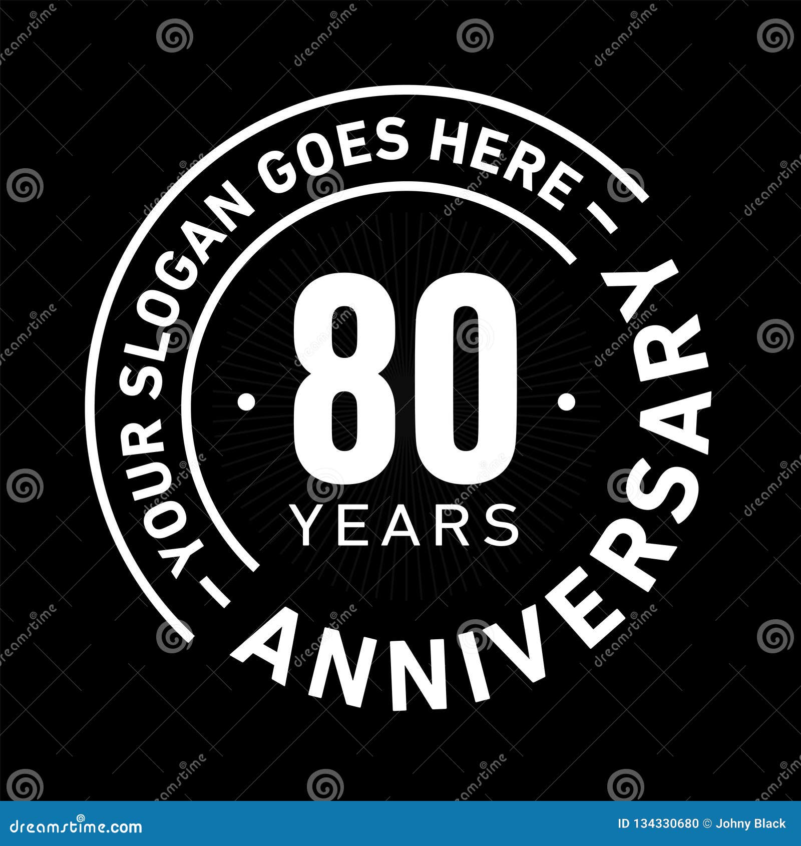 80 Years Anniversary Celebration Design Template. Anniversary Vector ...