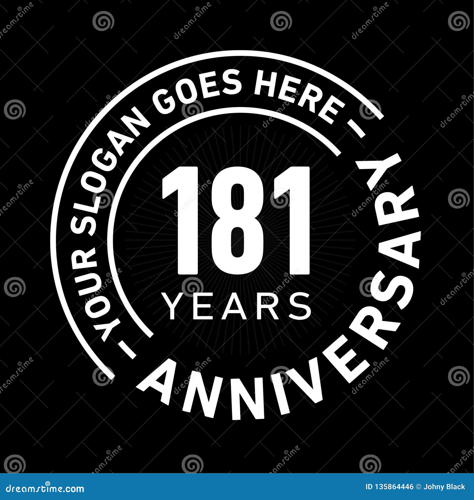 181 Years Anniversary Celebration Design Template. Anniversary Vector ...