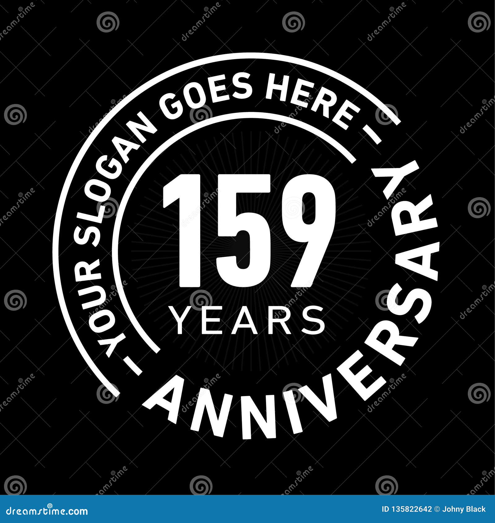 159 Years Anniversary Celebration Design Template. Anniversary Vector ...