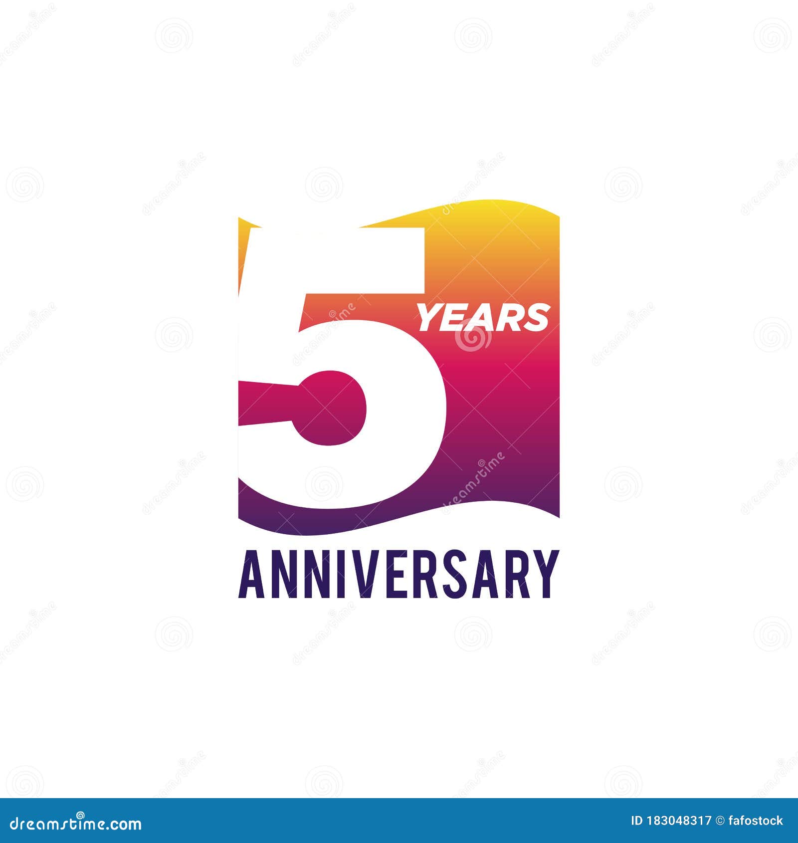 5 Years Anniversary Celebration Icon Vector Logo Design Template ...