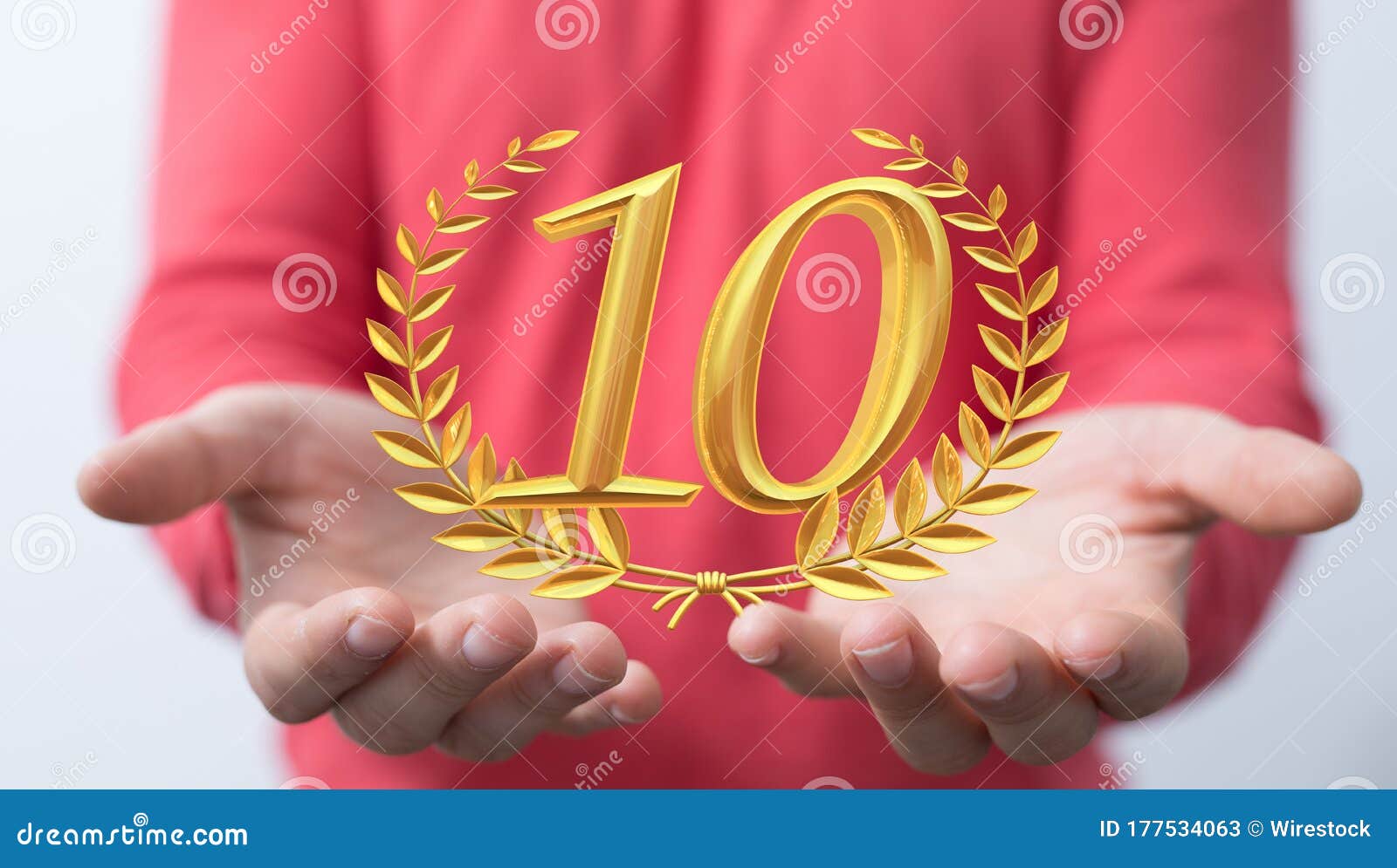 A 10 Years Anniversary Celebration Logotype with Elegant Celebration ...