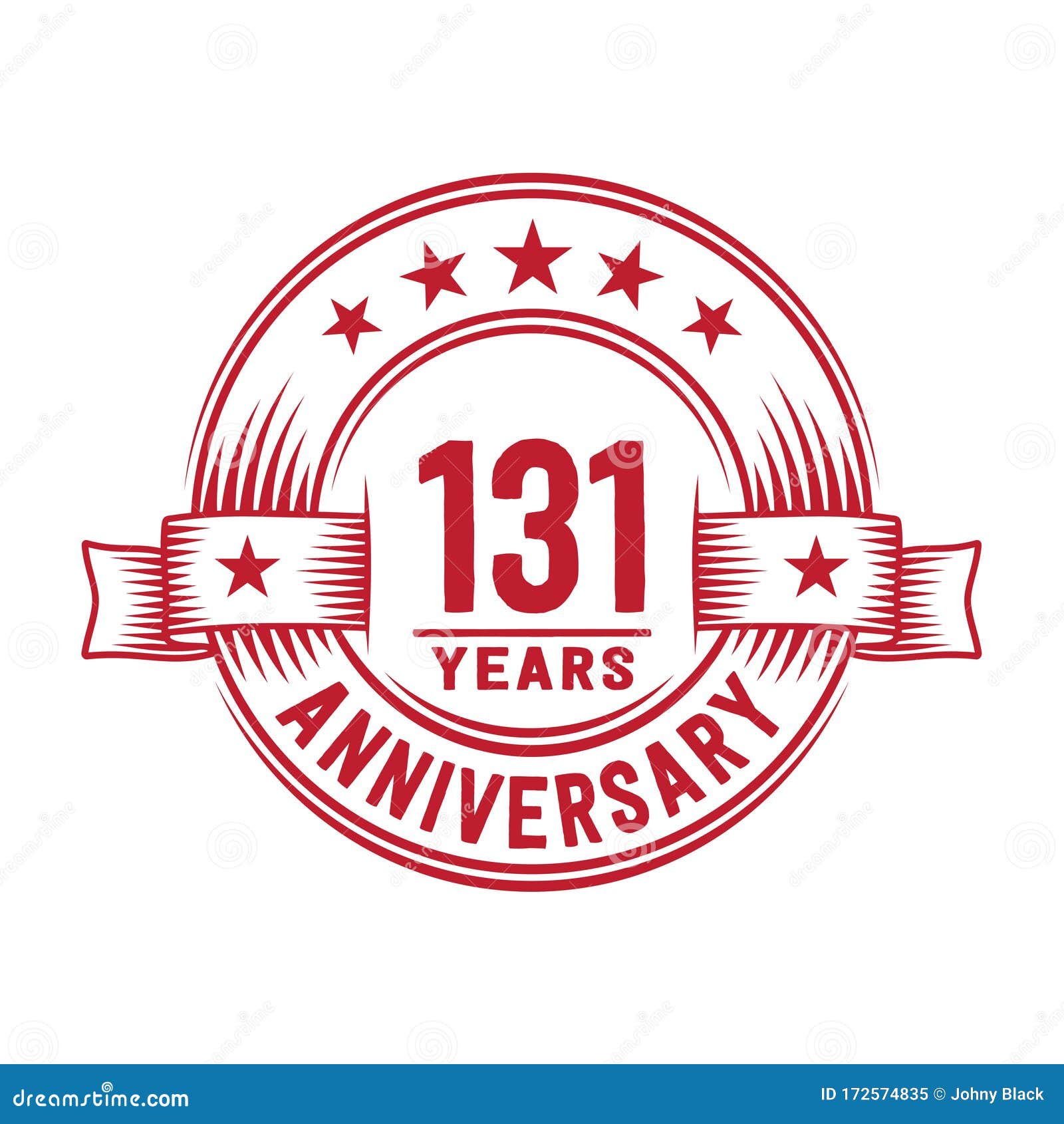 131 Years Anniversary Celebration Logotype. 131years Logo. Vector and ...