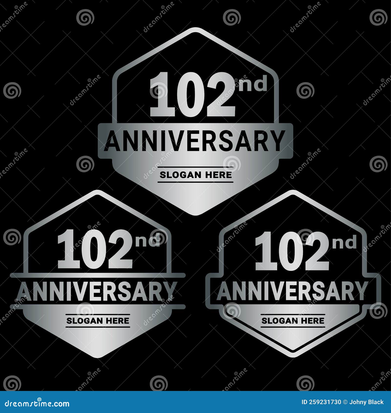 102 Years Anniversary Celebration Logotype. 102nd Anniversary Logo ...