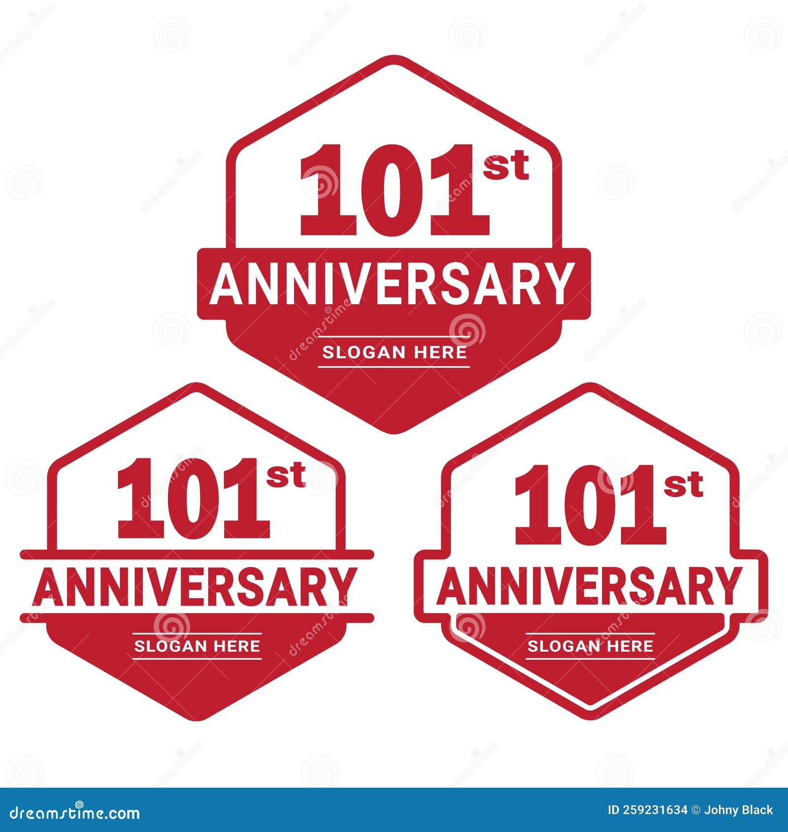 101 Years Anniversary Celebration Logotype. 101st Anniversary Logo ...