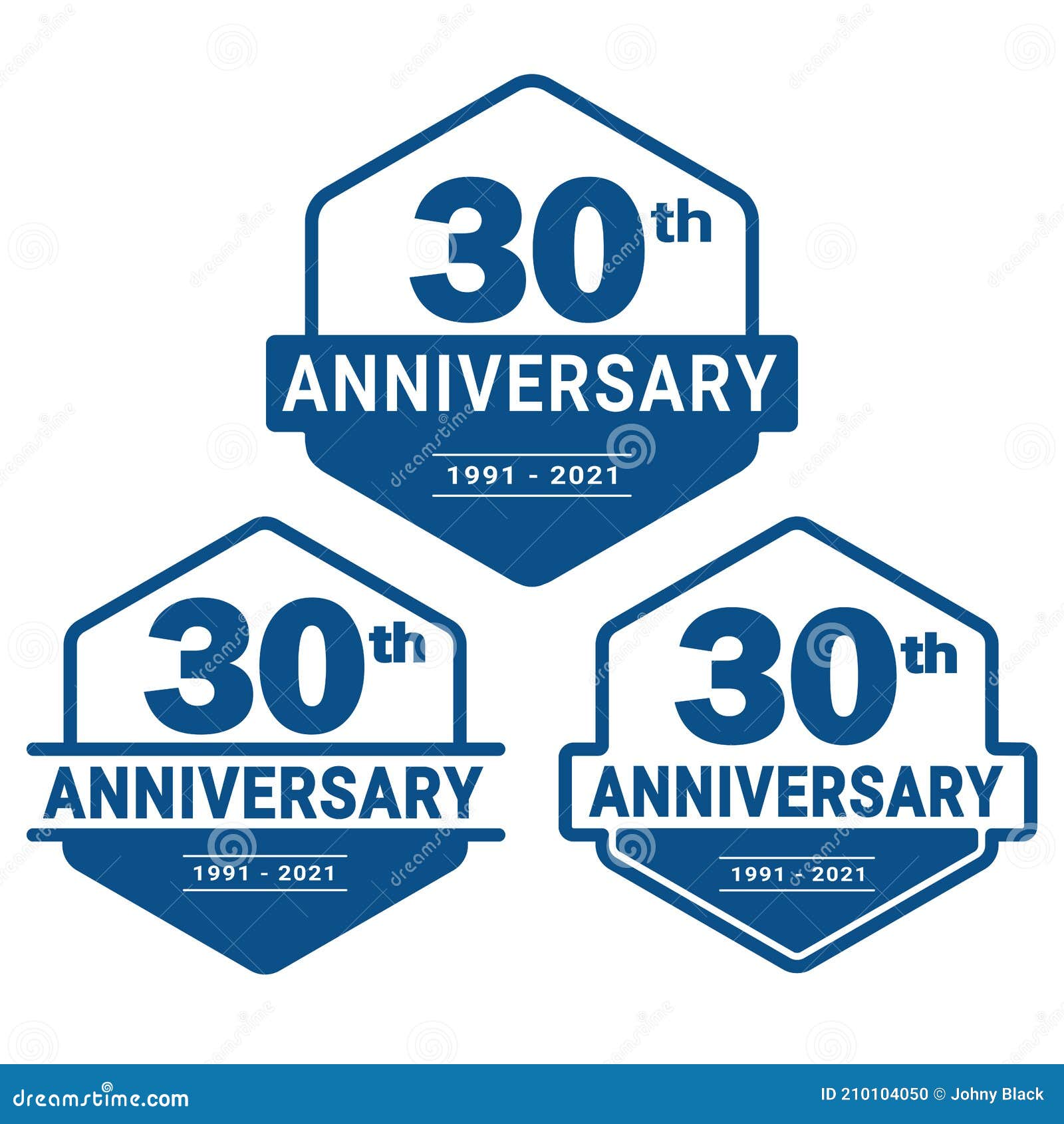 30 Years Anniversary Celebration Logotype. 30th Anniversary Logo Collection. Set of Anniversary ...