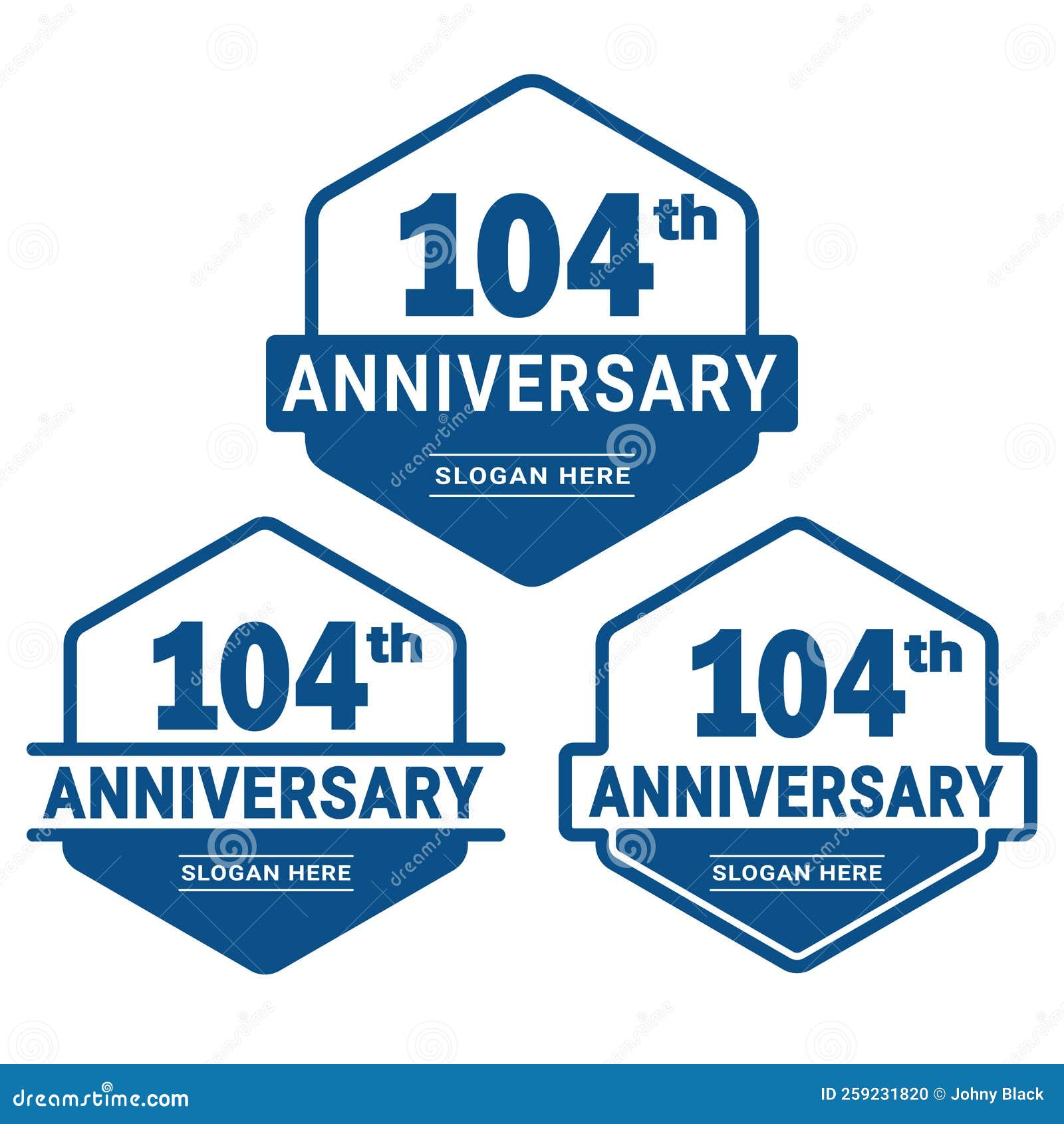 104 Years Anniversary Celebration Logotype. 104th Anniversary Logo ...