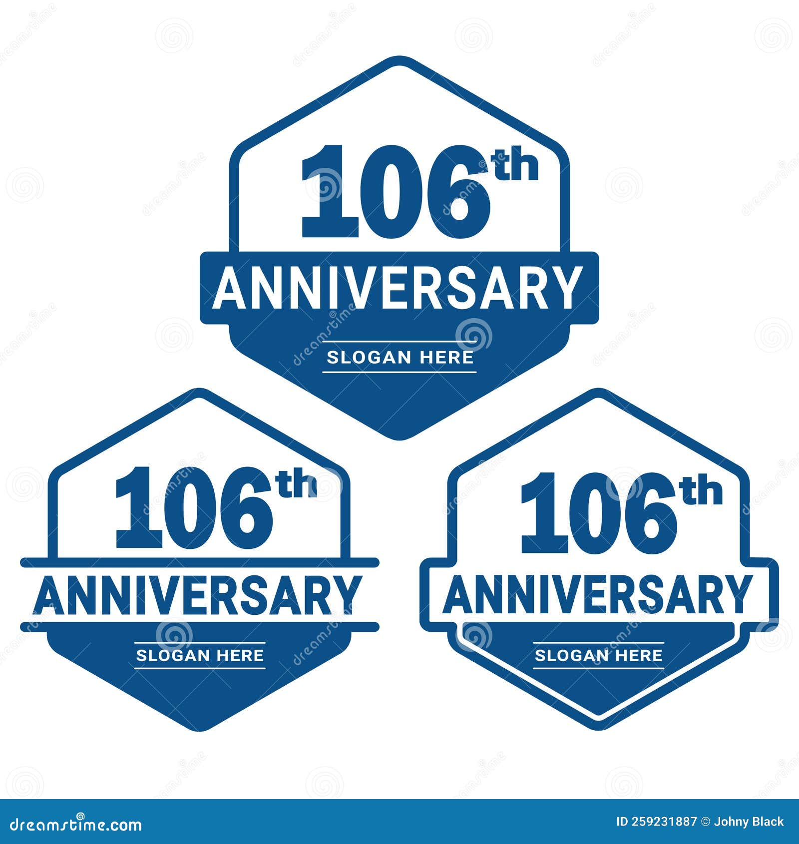106 Years Anniversary Celebration Logotype. 106th Anniversary Logo ...