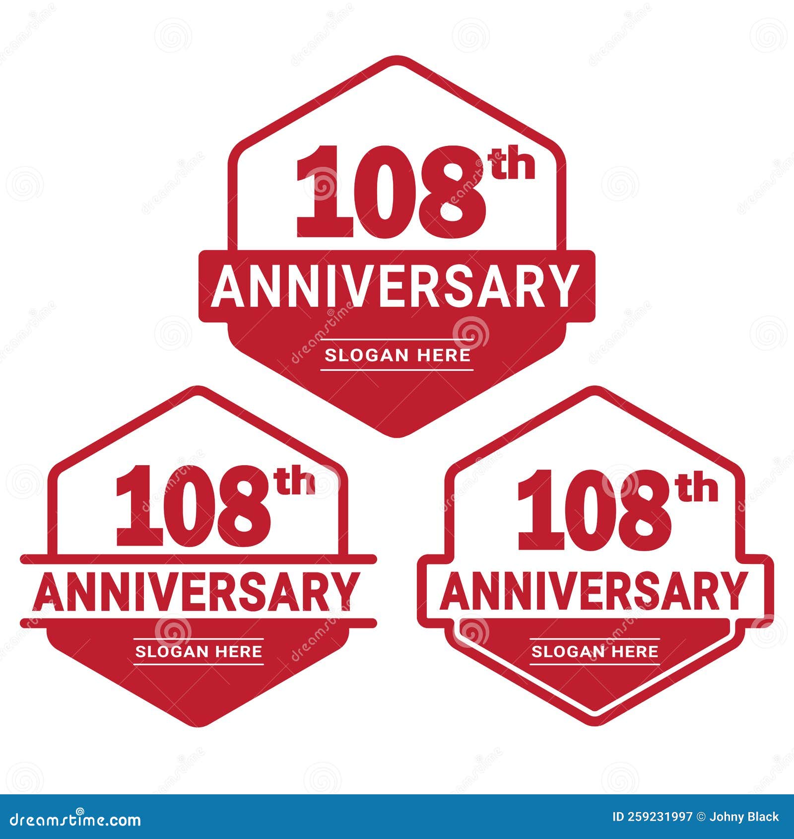 108 Years Anniversary Celebration Logotype. 108th Anniversary Logo ...