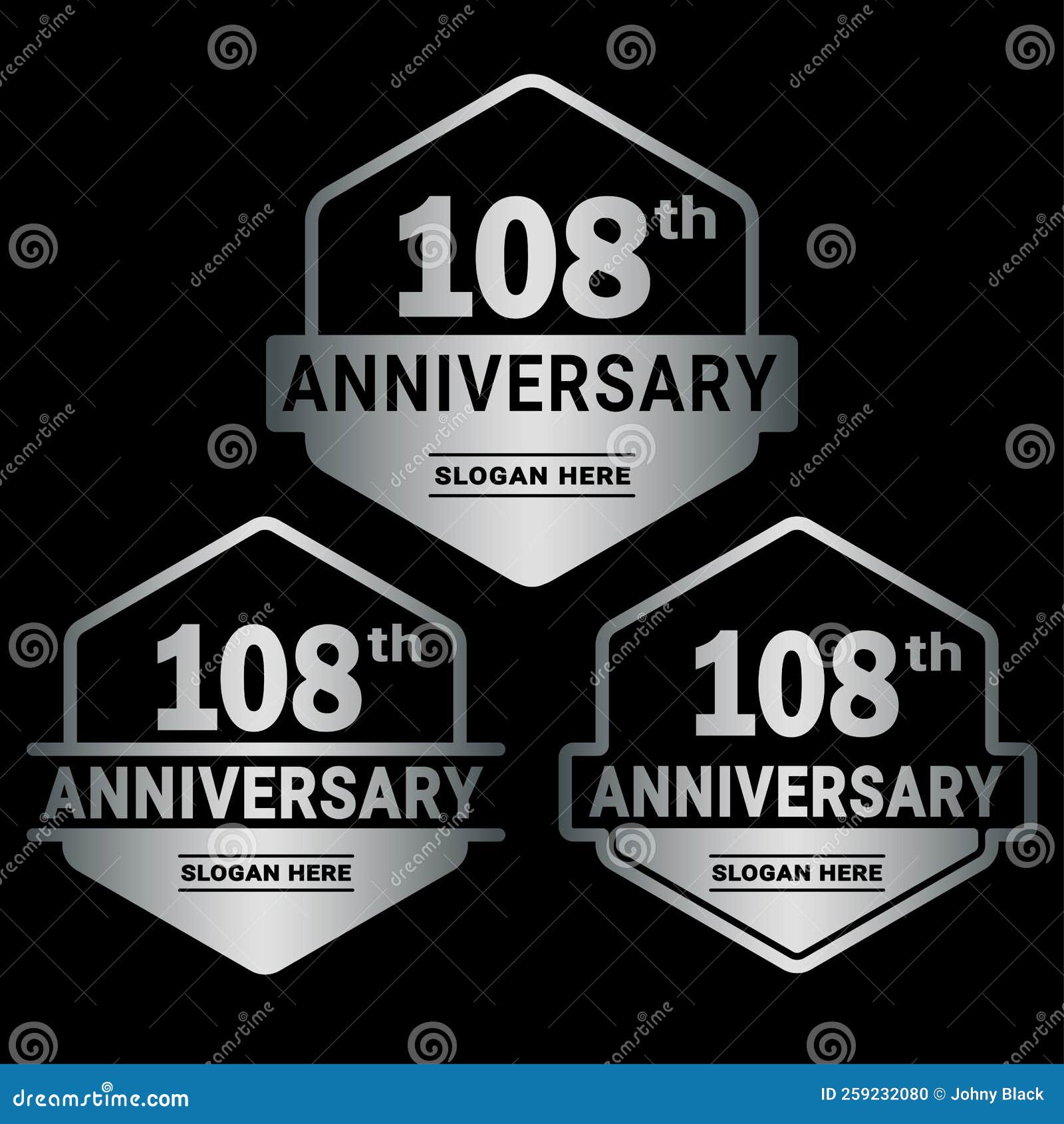 108 Years Anniversary Celebration Logotype. 108th Anniversary Logo ...