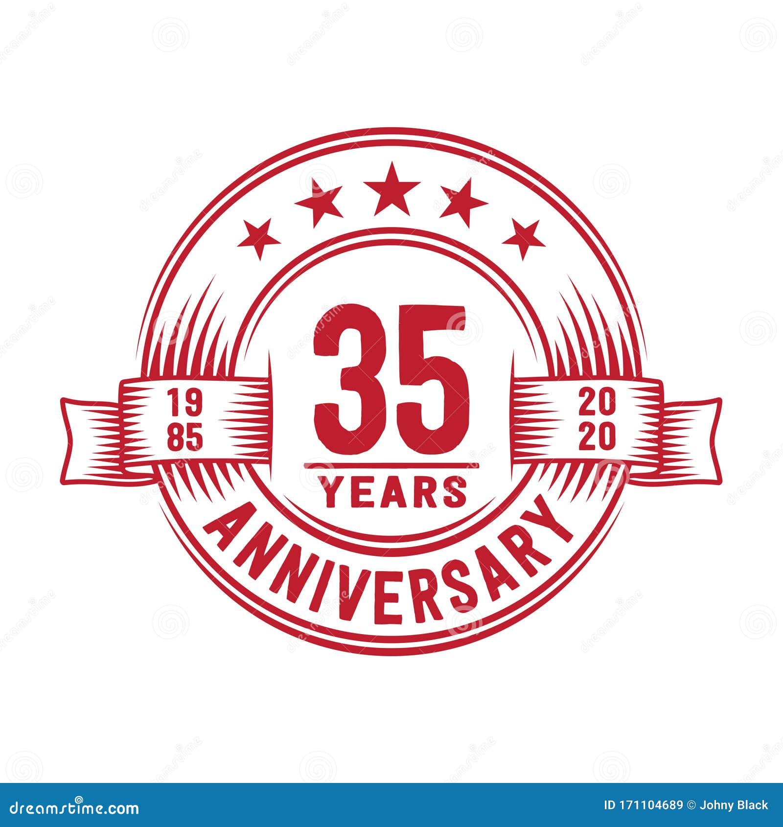 35 Years Anniversary Celebration Logotype. 35th Years Logo. Vector and ...