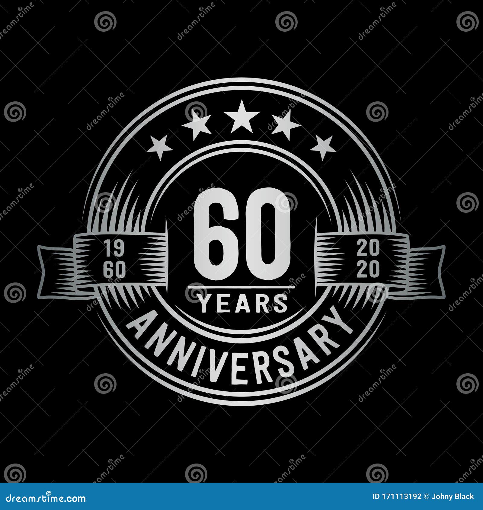 60 Years Anniversary Celebration Logotype. 60th Years Logo. Vector and ...