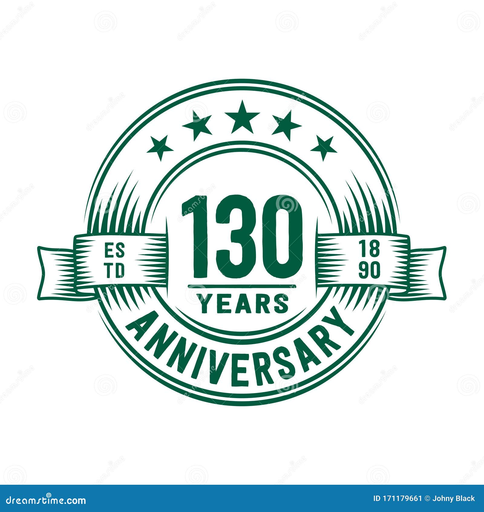 130 Years Anniversary Celebration Logotype. 130th Years Logo. Vector ...