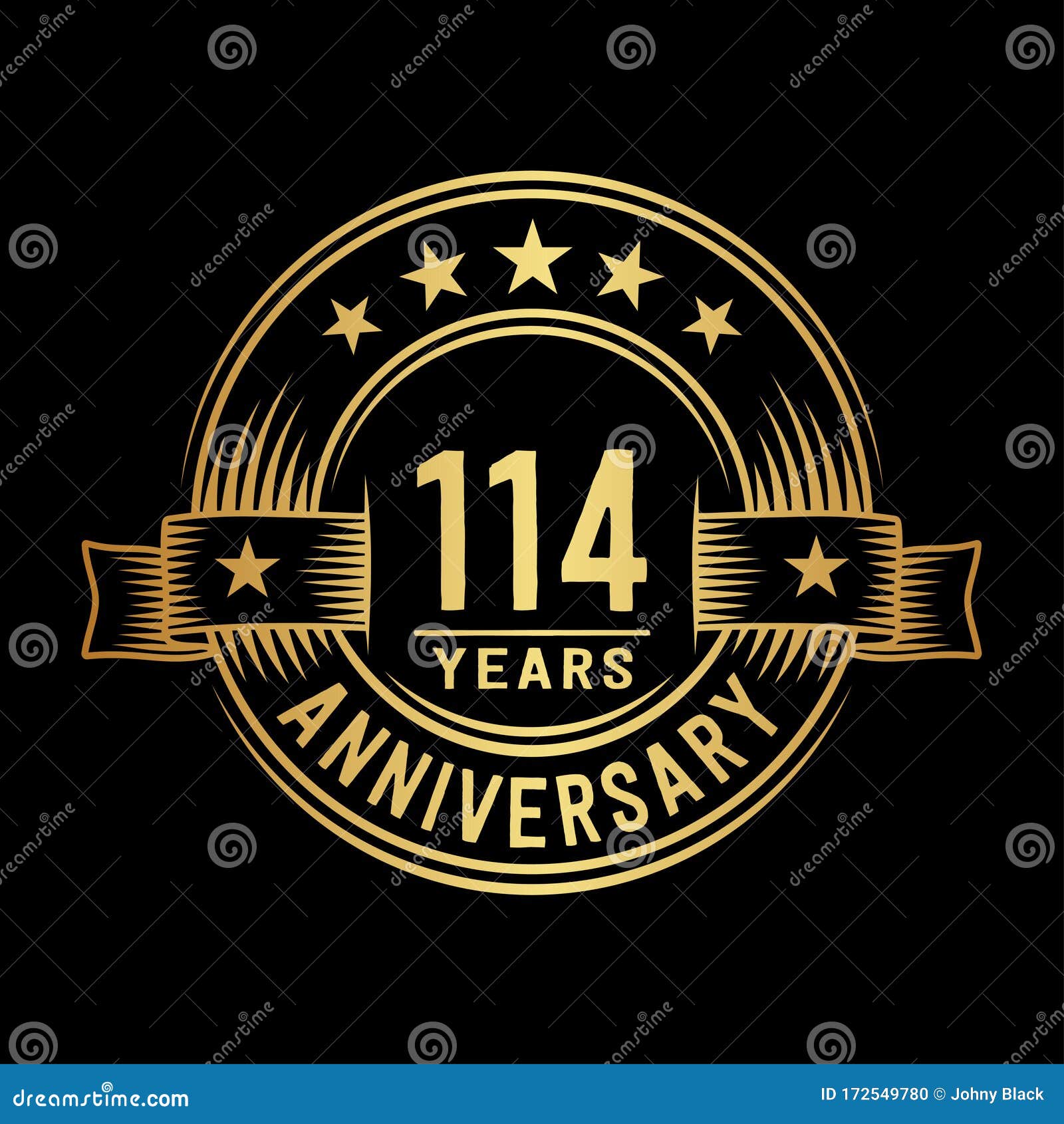 114 Years Anniversary Celebration Logotype. 114th Years Logo. Vector ...