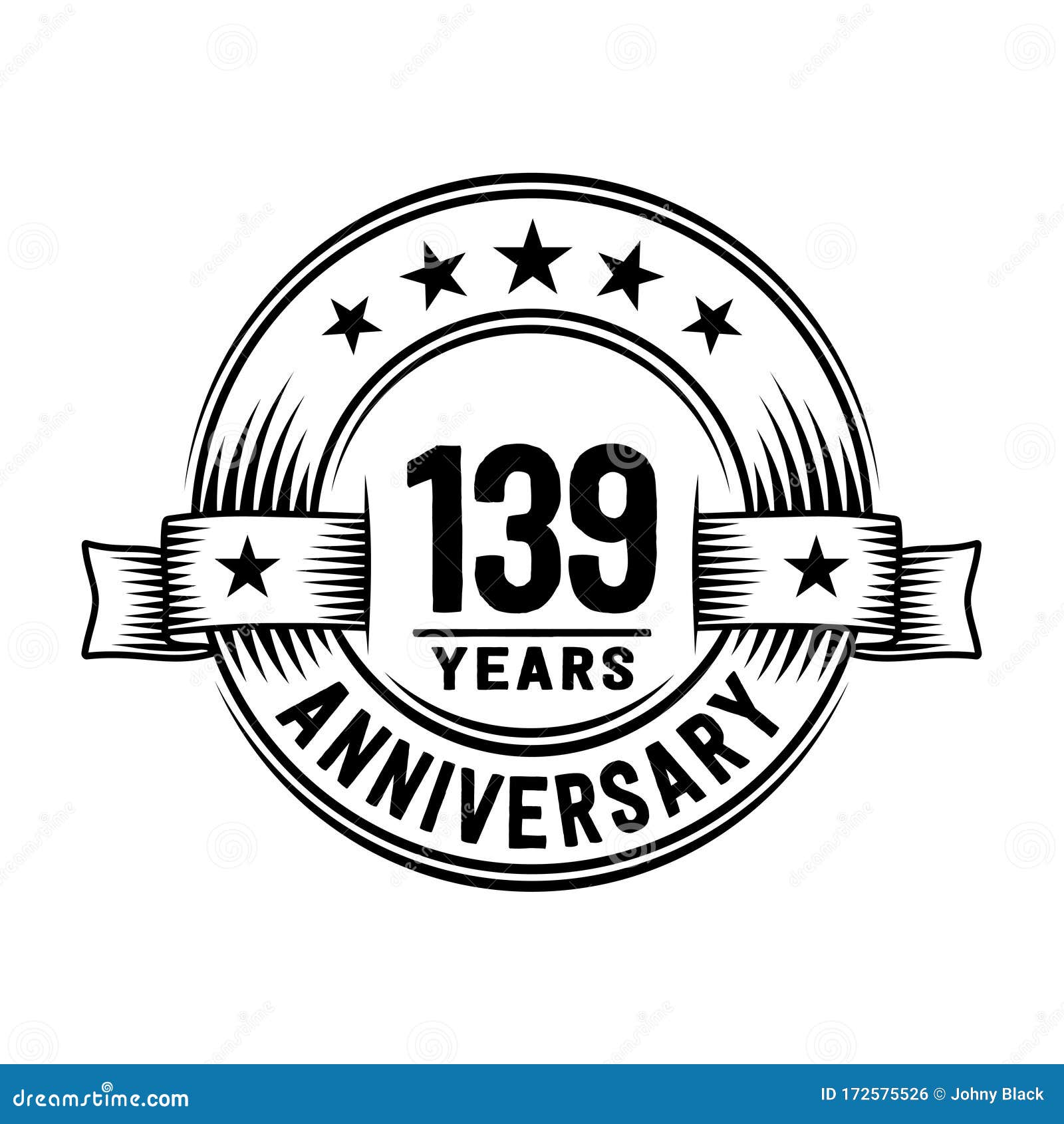 139 Years Anniversary Celebration Logotype. 139th Years Logo. Vector ...