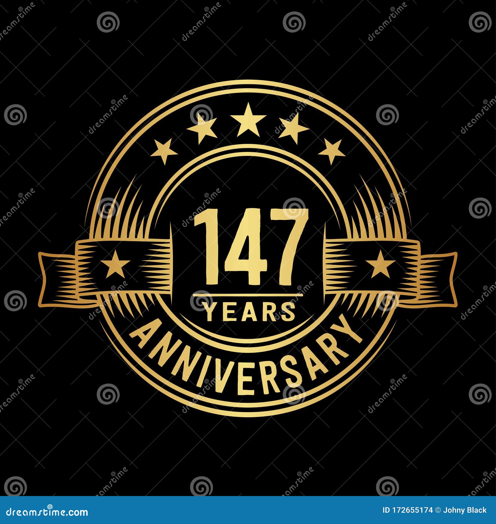 147 Years Anniversary Celebration Logotype. 147th Years Logo. Vector ...