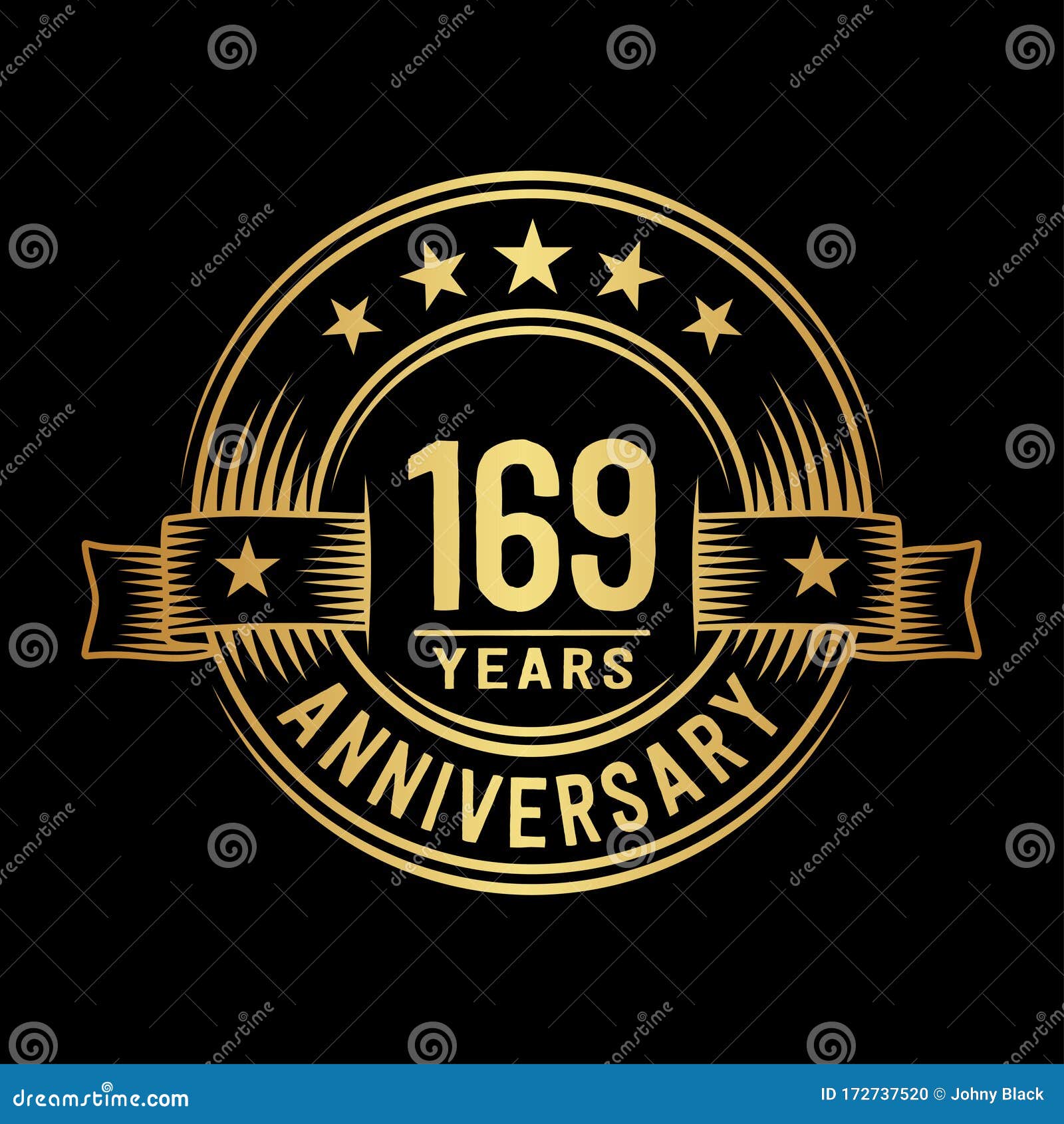 169 Years Anniversary Celebration Logotype. 169th Years Logo. Vector ...